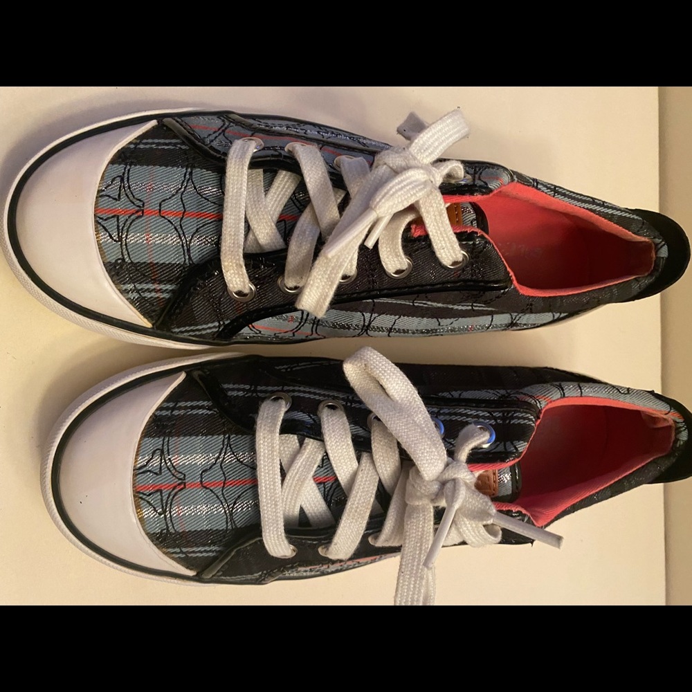 Coach Barrett Signature Plaid Sneakers Black Patent T… - Gem